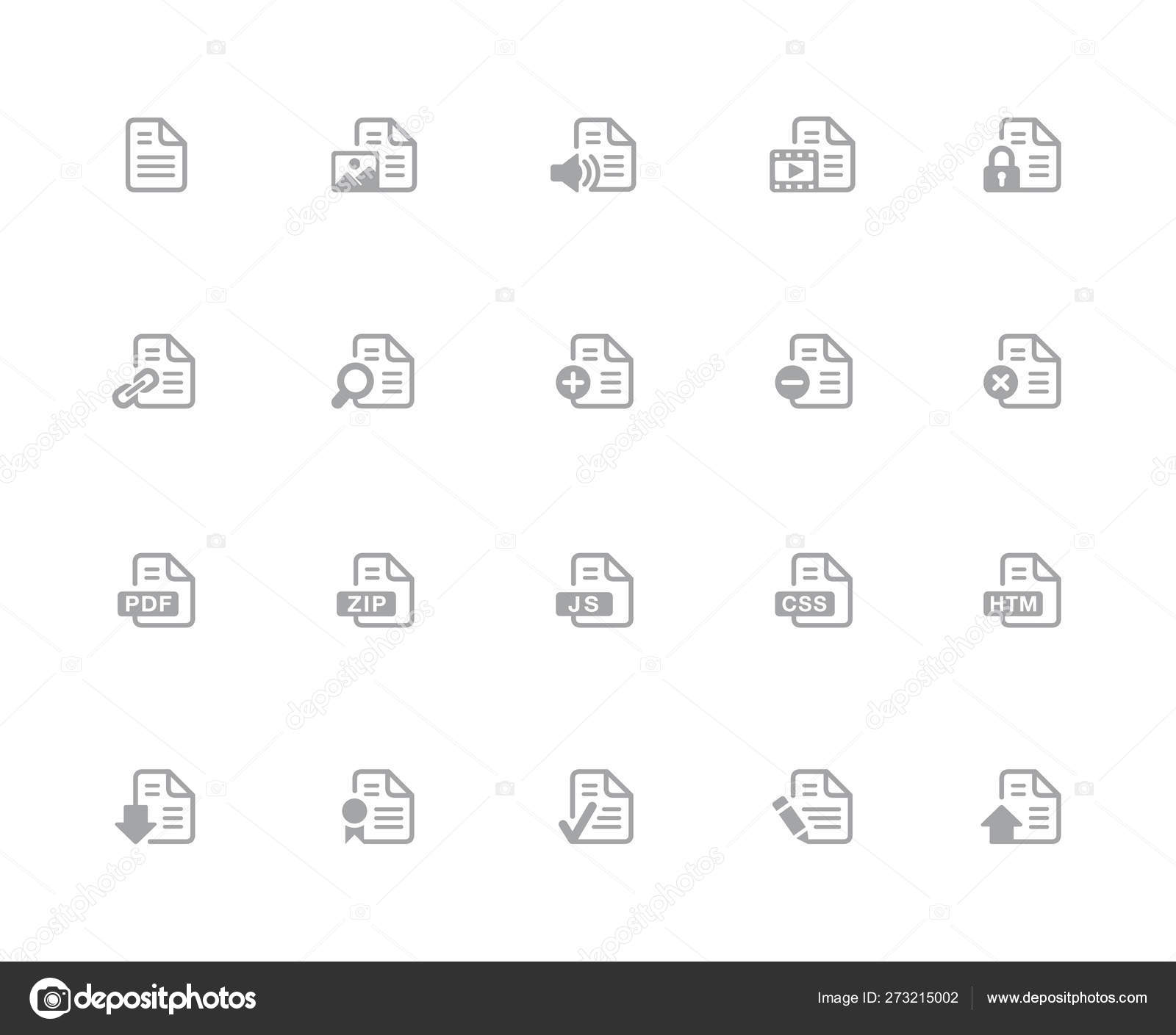 Documents Icons Pixels Icons White Series Vector Icons Designed Work ...