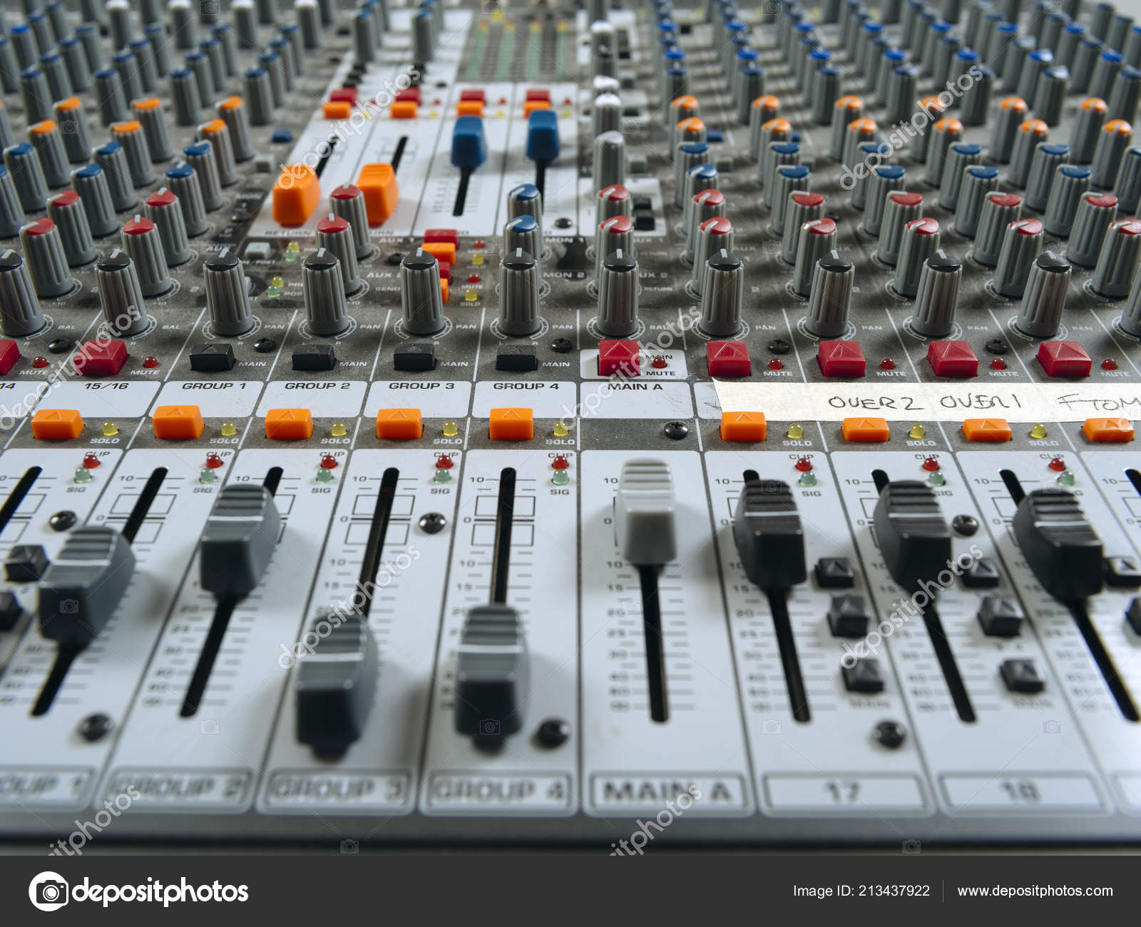 Photo Recording Studio Mixer Showing Faders — Stock Photo © sumners ...