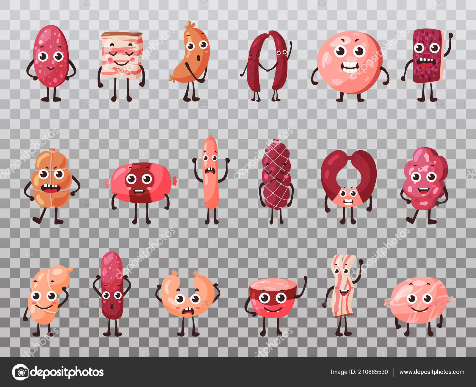 Izolované usmívá izolovaná maso kreslené postavičky Stock Vector od ...