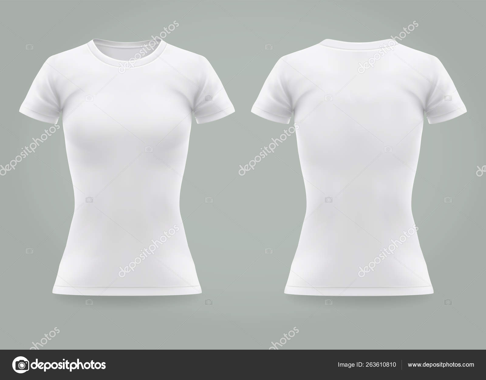 Closeup Of Realistic Woman Or 3d Women T Shirt — Stock Vector