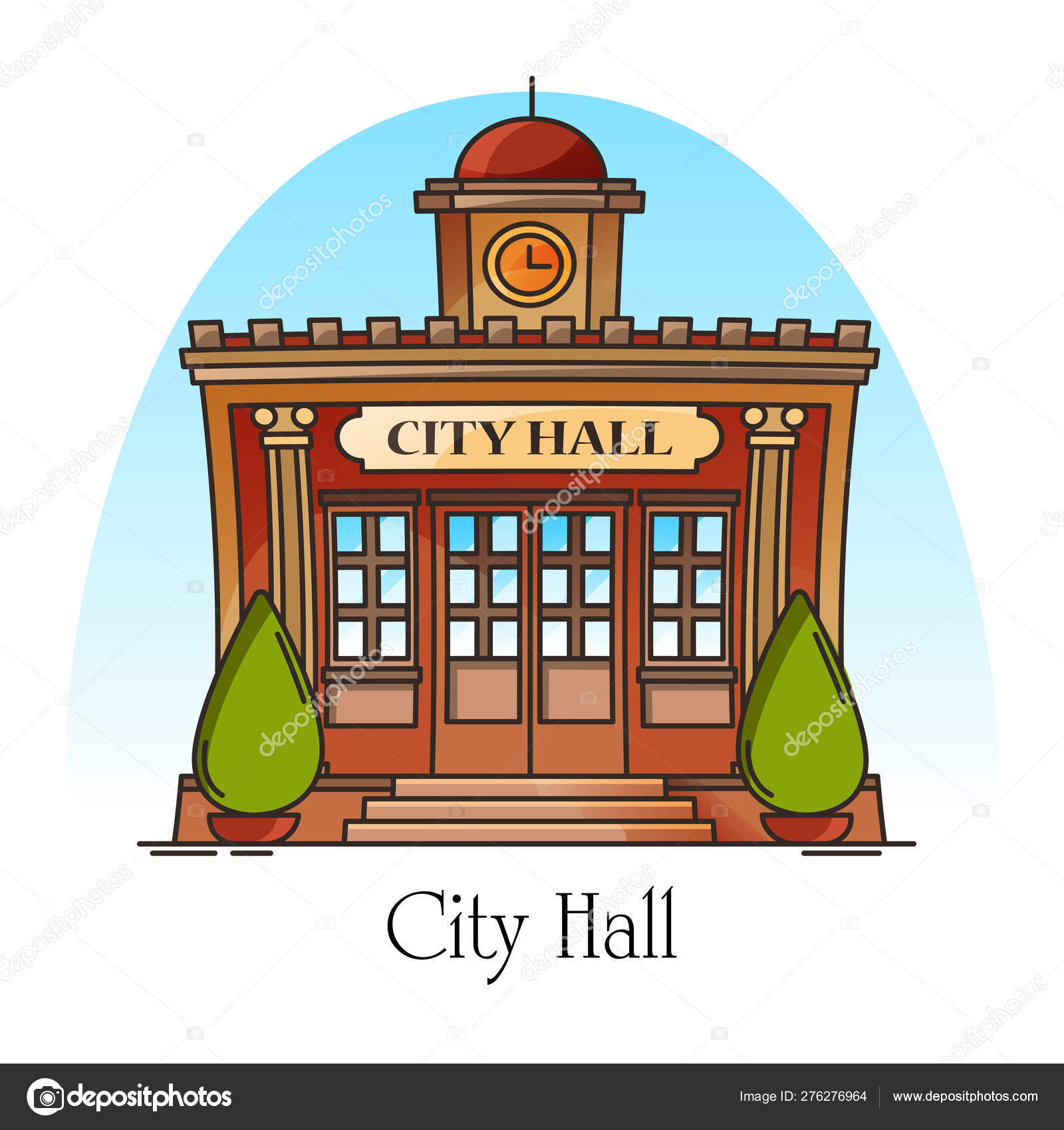 Edificio Gubernamental Clipart
