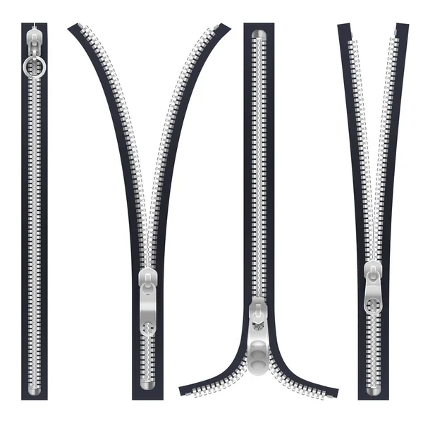 Vector illustration of 1 2 3 concept template zippered lock and unlock.Vector icon closed and ...