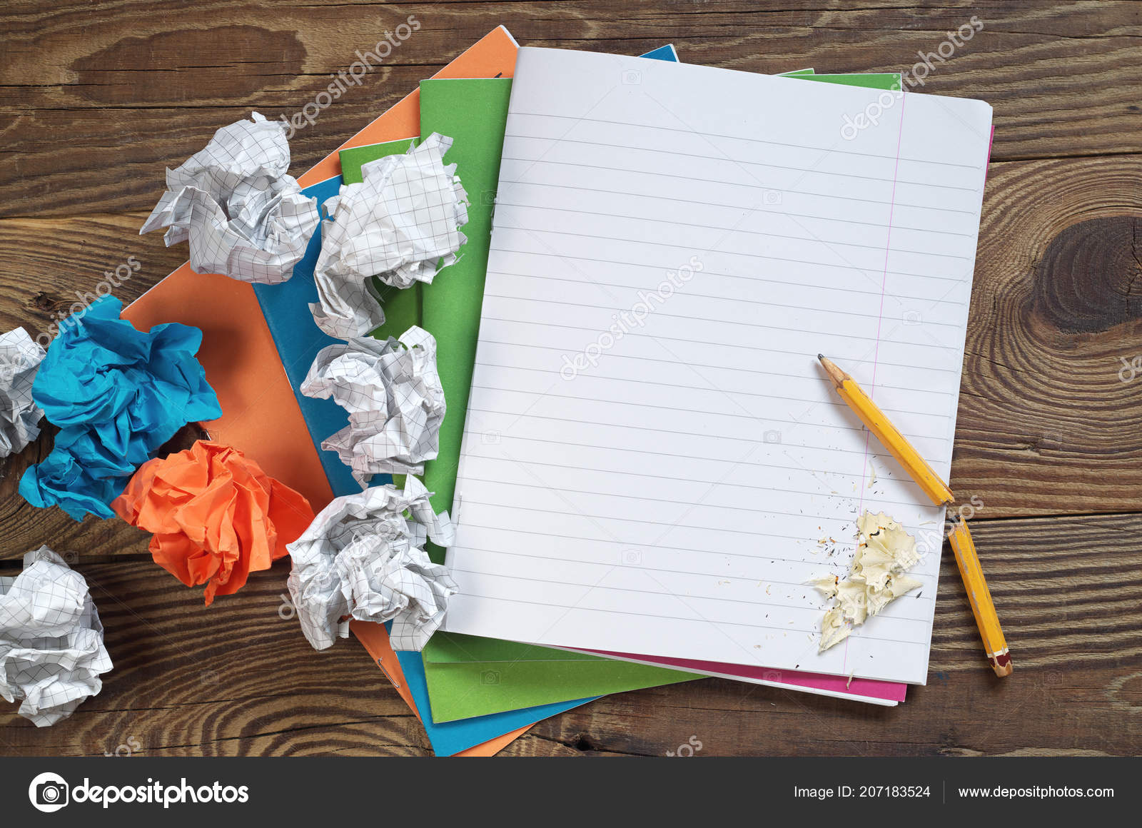 Crumpled Notebook Paper Ball