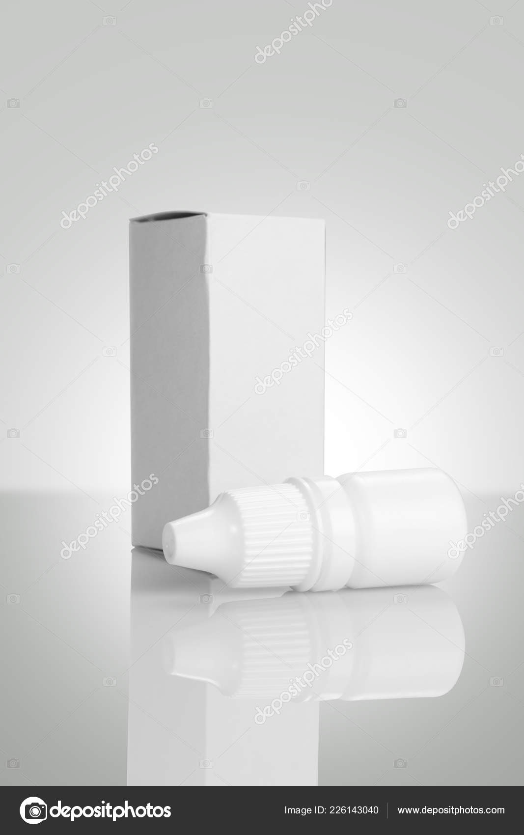 Eye Drop Bottle Mockup Isolated White Background Stock Photo by ...