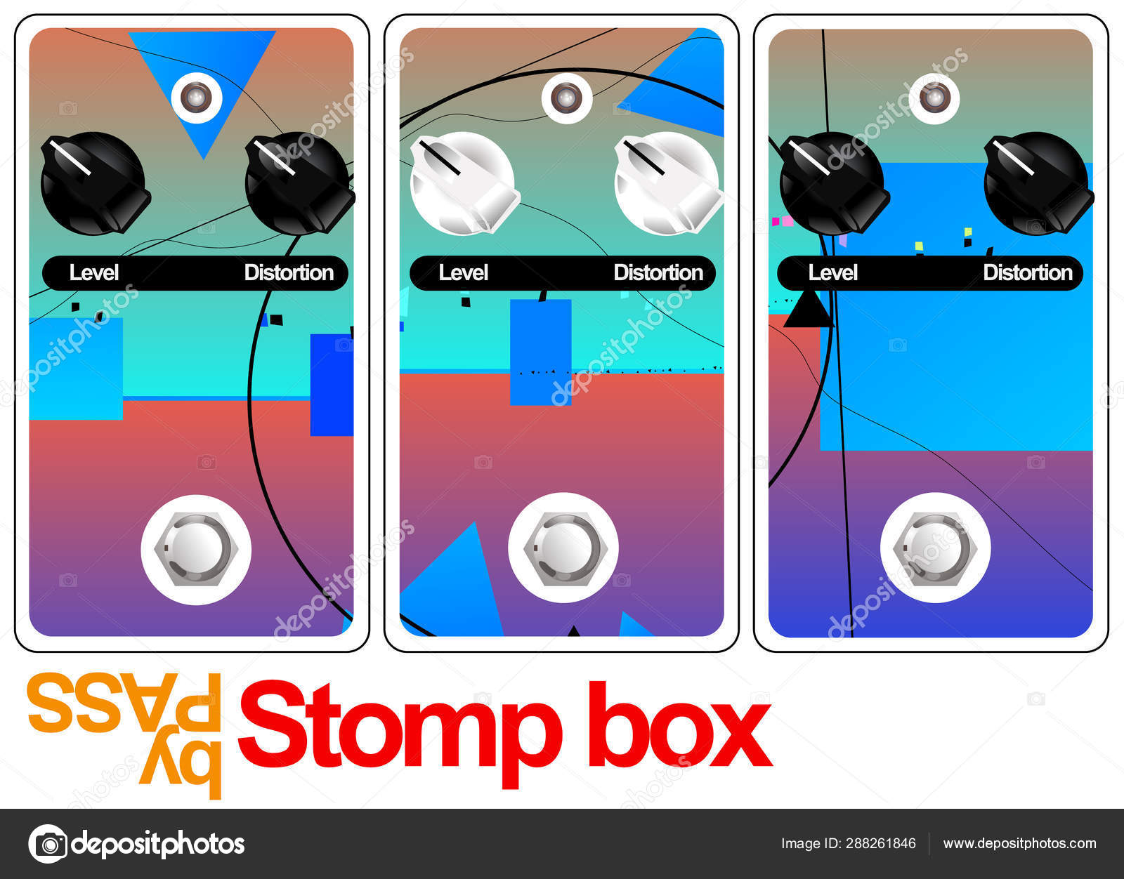 Stomp Box Design Abstract Artistic Background Stock Illustration by ...