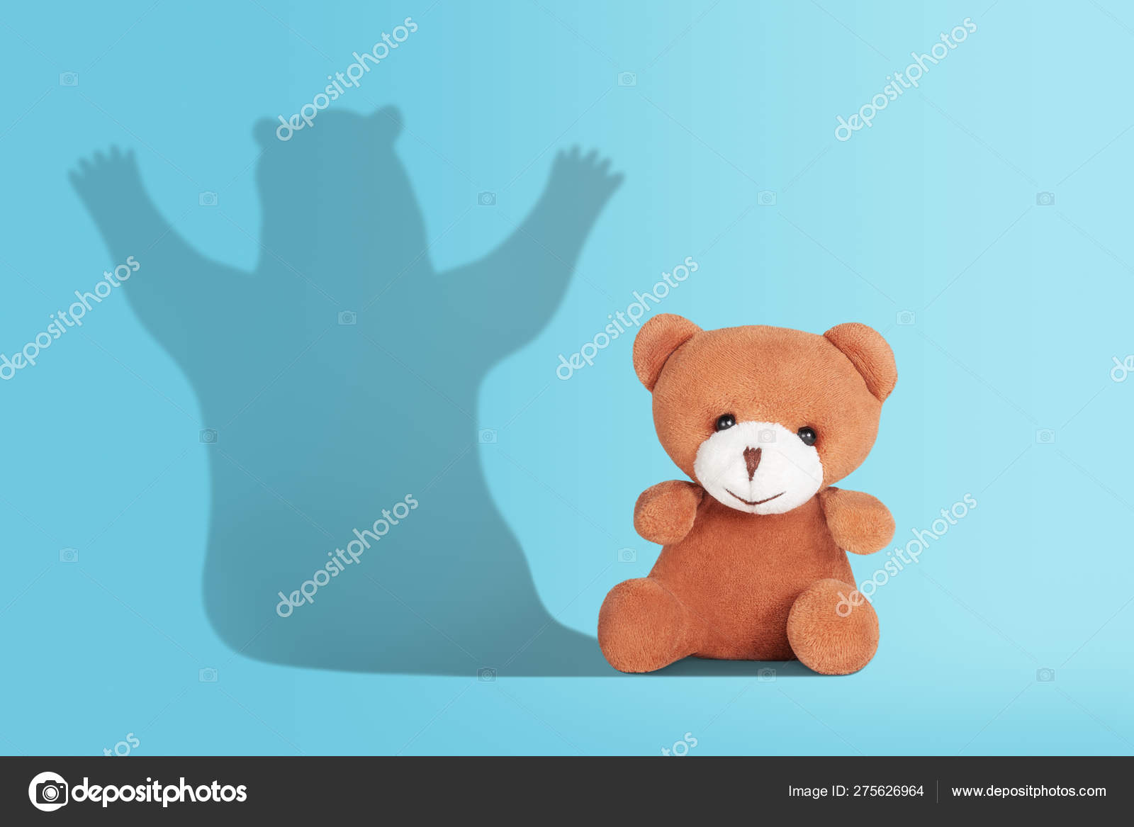 Teddy bear toy with shadow Stock Illustration by ©photoslash #275626964