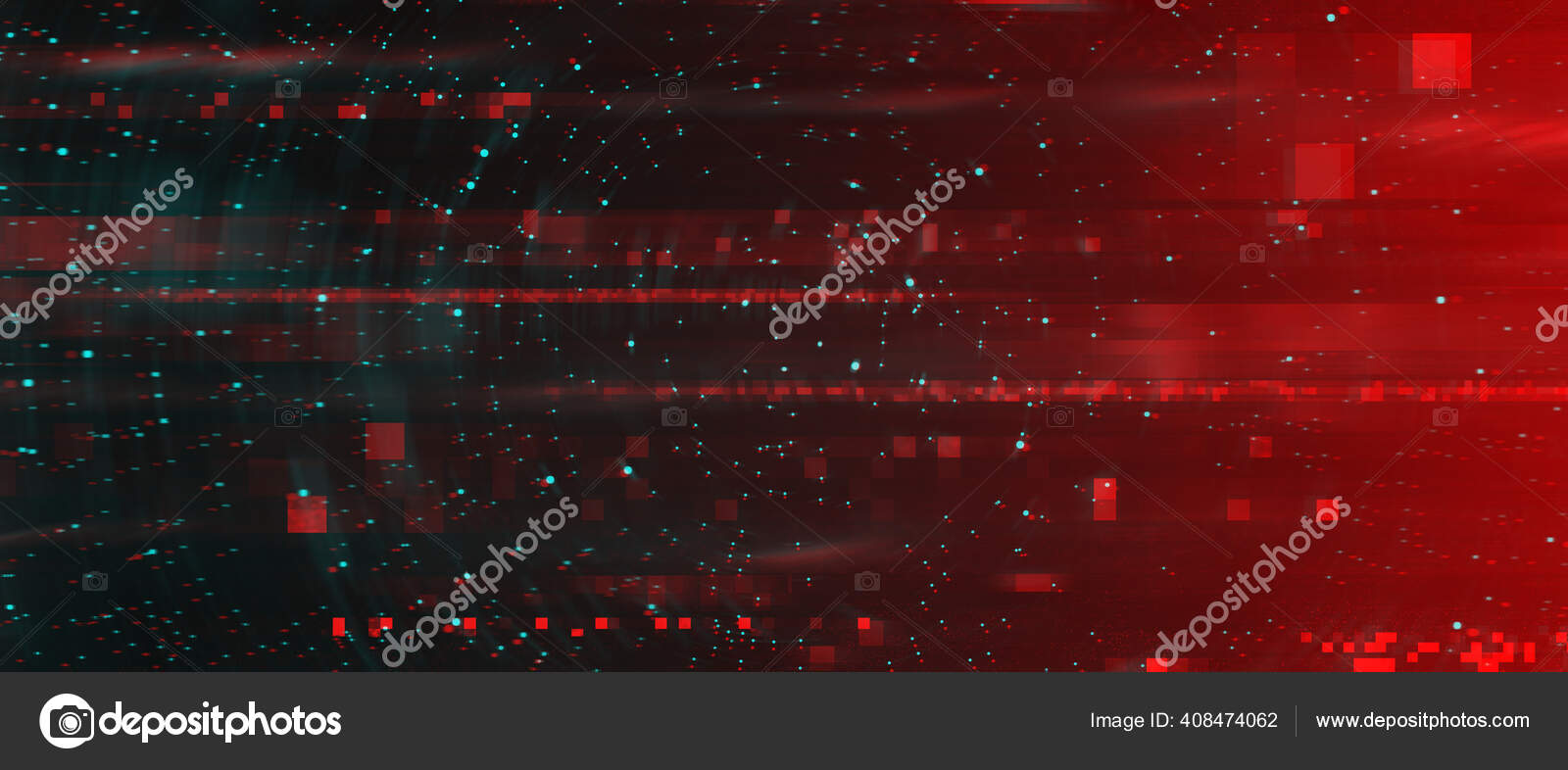 Digital Signal Artifacts Pixelated Interference Futuristic Abstract ...