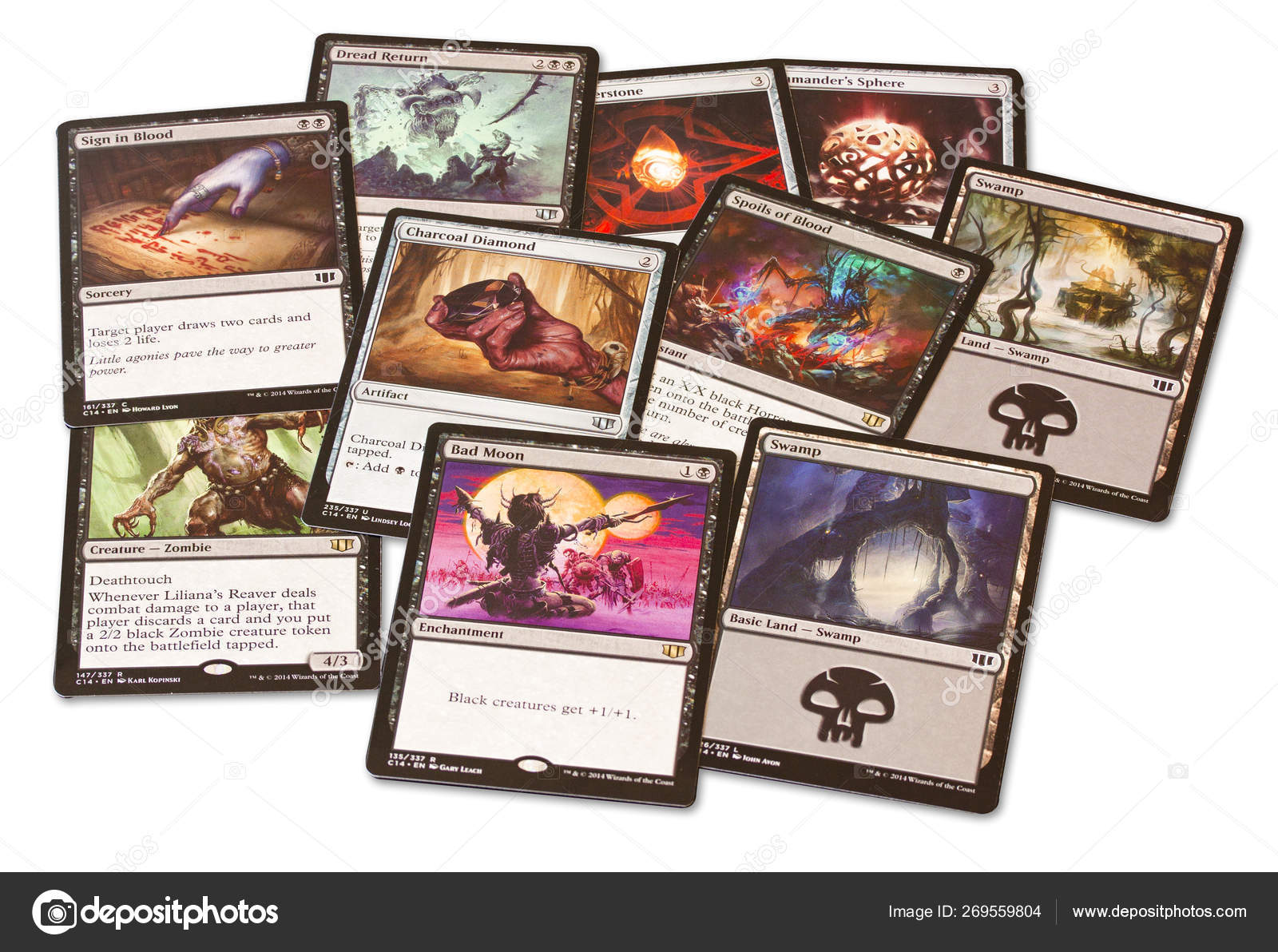 Cards Game Magic Gathering White Background Magic Can Played Two ...
