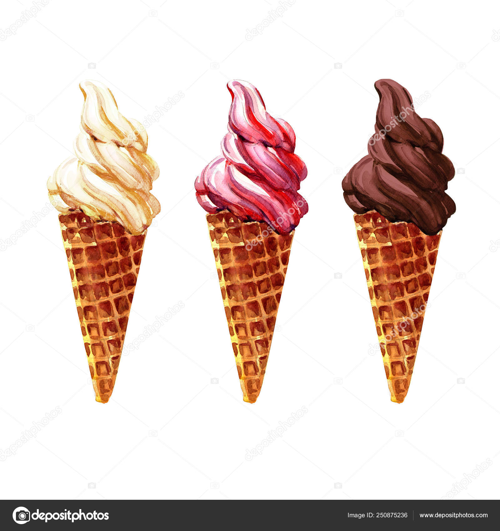 Strawberry Ice Cream Waffle Cone