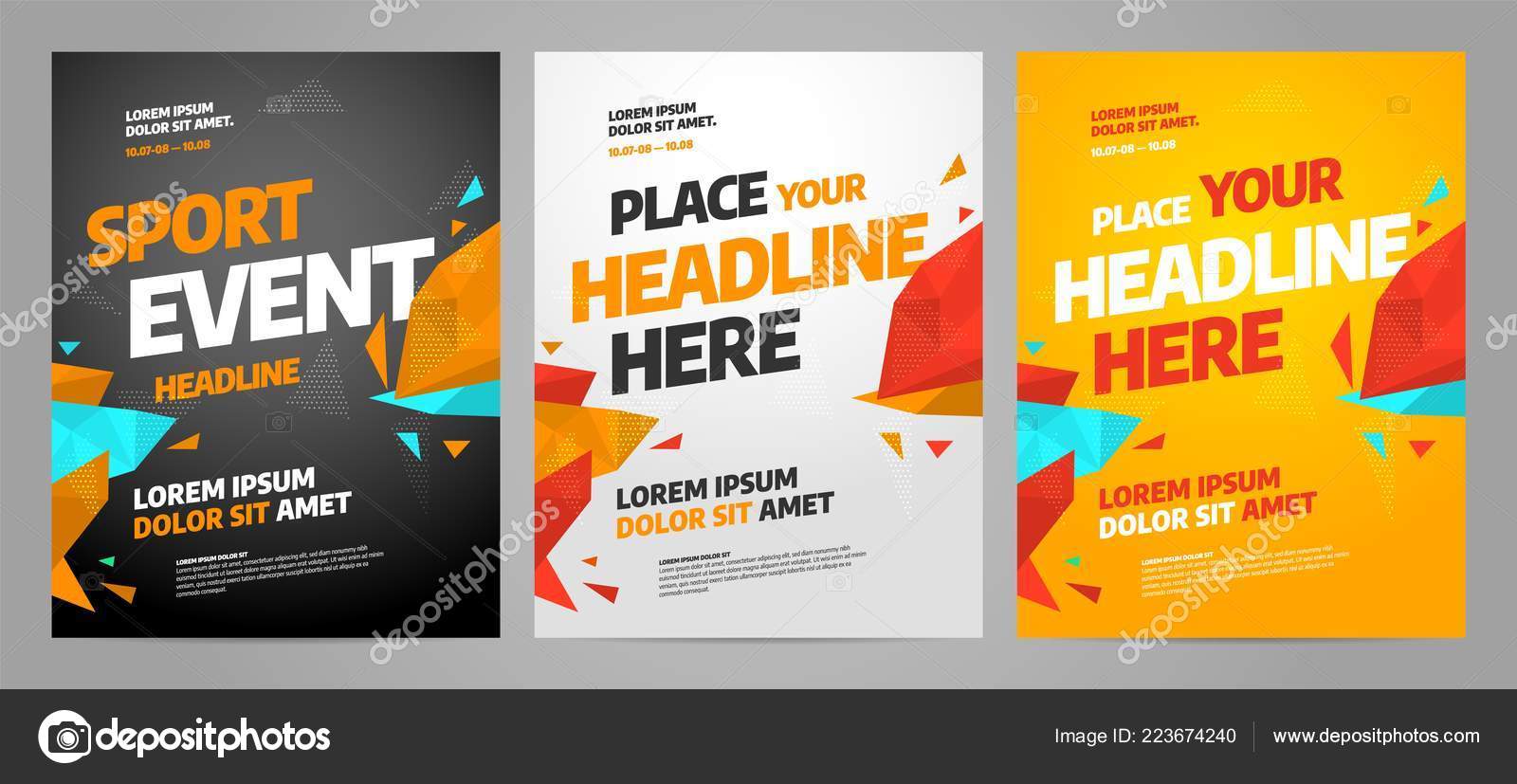 Layout poster template design for sport event Stock Vector Image by ...
