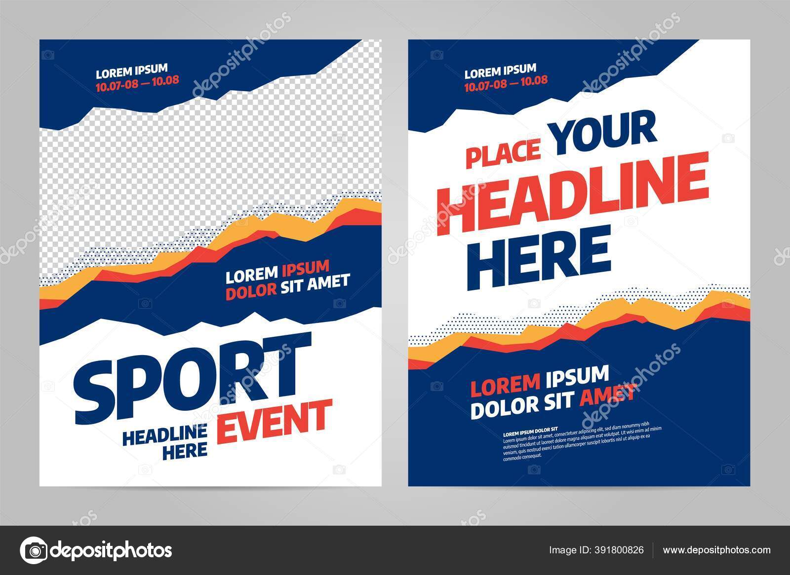 Layout poster template design for sport event Stock Vector Image by ...