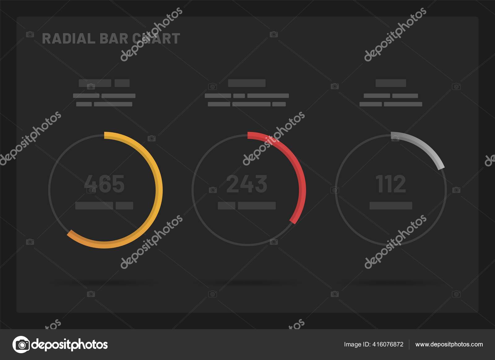 Dashboard UI and UX Kit with data visualization. Stock Vector Image by ...
