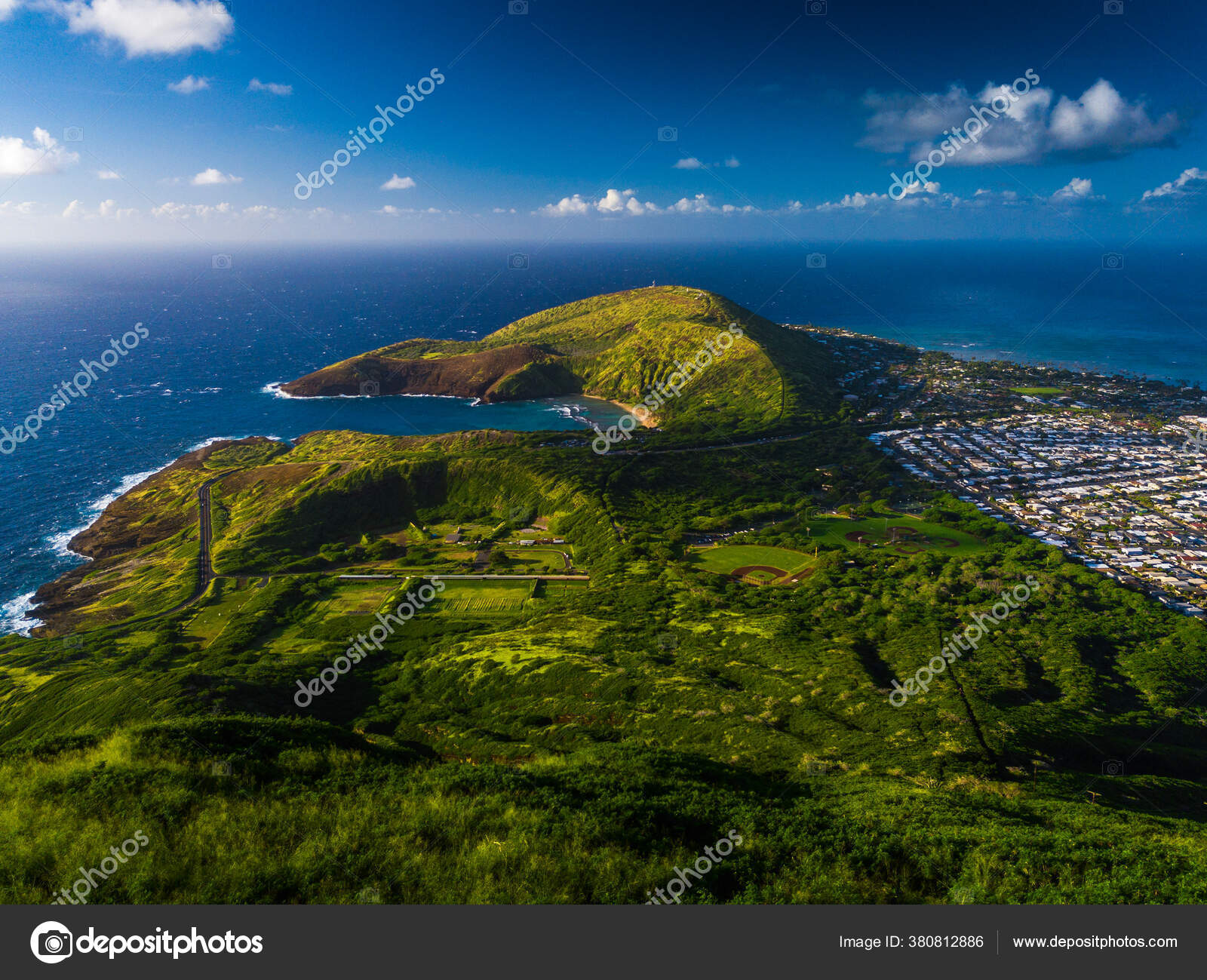 Hanauma Bay Hilly Terrain Island Oahu View Koko Head Crater — Stock ...