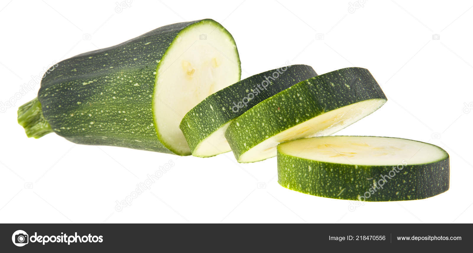 Zucchini Isolated White Background — Stock Photo © valzan #218470556