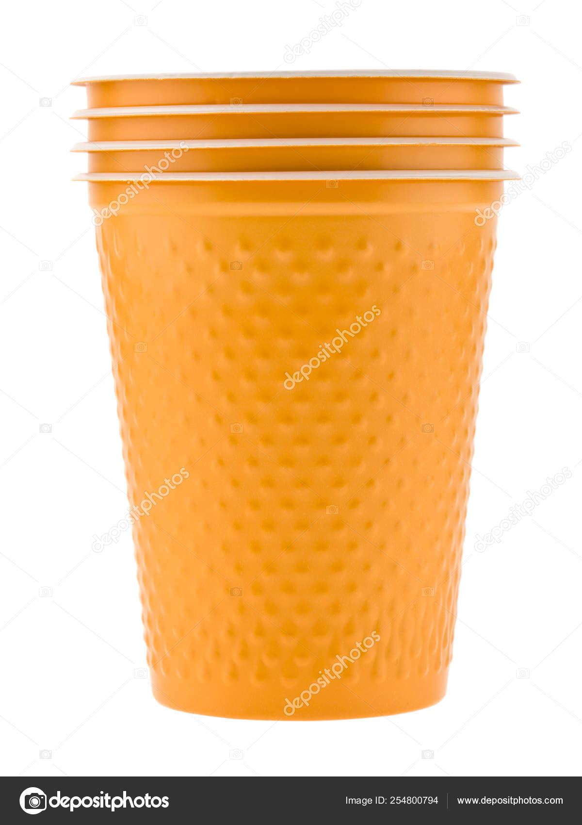 Plastic cup isolated on white background close up Stock Photo by ...