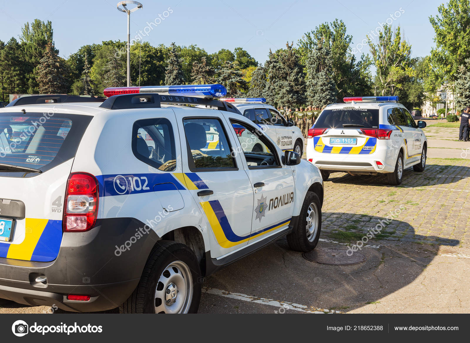Odessa Ukraine August 2018 Convoy Specialized Police Cars Police ...