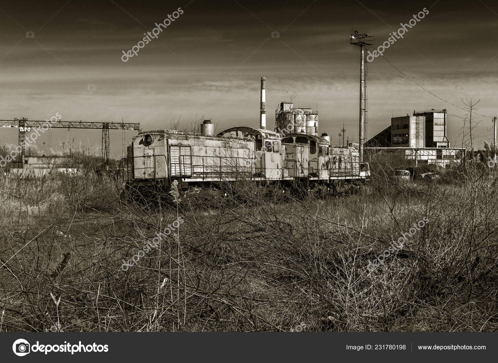Old Rusty Train Locomotive Thrown Exclusion Zone Chernobyl Zone High ...
