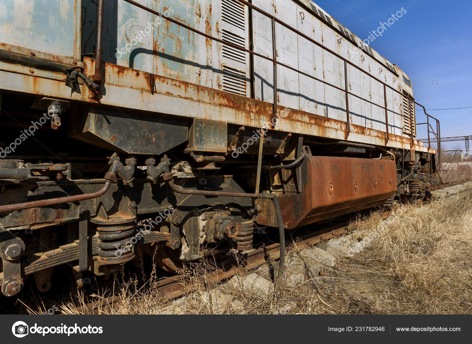 Old Rusty Train Locomotive Thrown Exclusion Zone Chernobyl Zone High ...