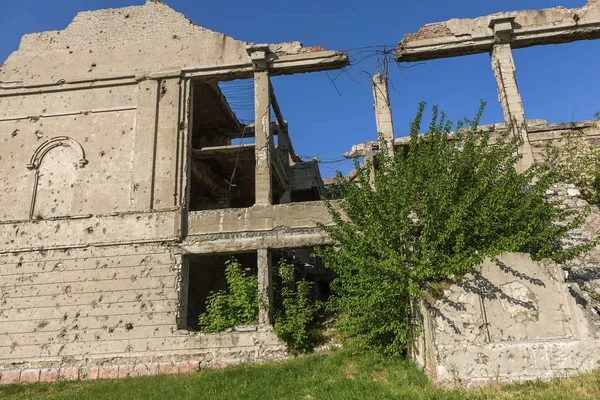 Abandoned Destroyed Explosion Bombing Shelling Destroyed Building Holes ...