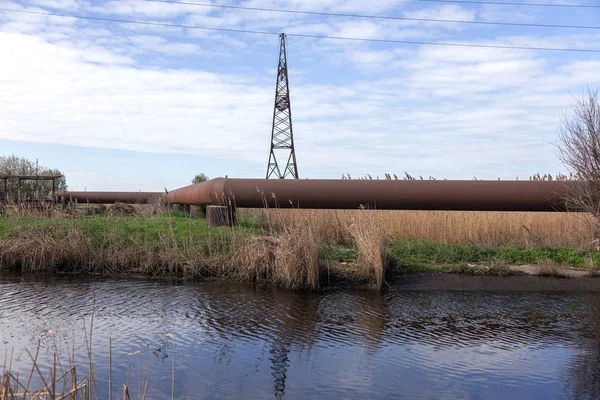 Old Rusty Large Iron Pipe Outdated Industrial Waterpipe Odessa Ukraine ...