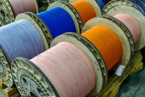 Fragment inside a modern plant producing power electric cable and ...
