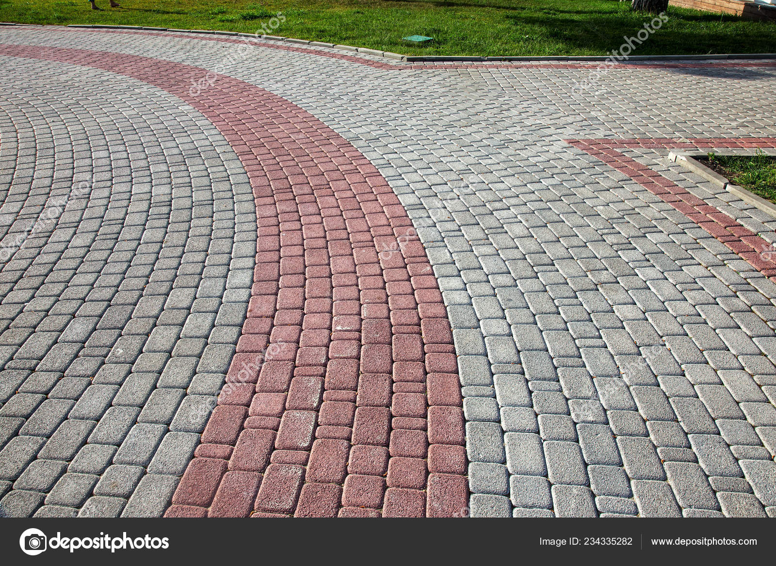 Beautiful Background Laid Paving Slabs Pedestrian Path Monotonous ...
