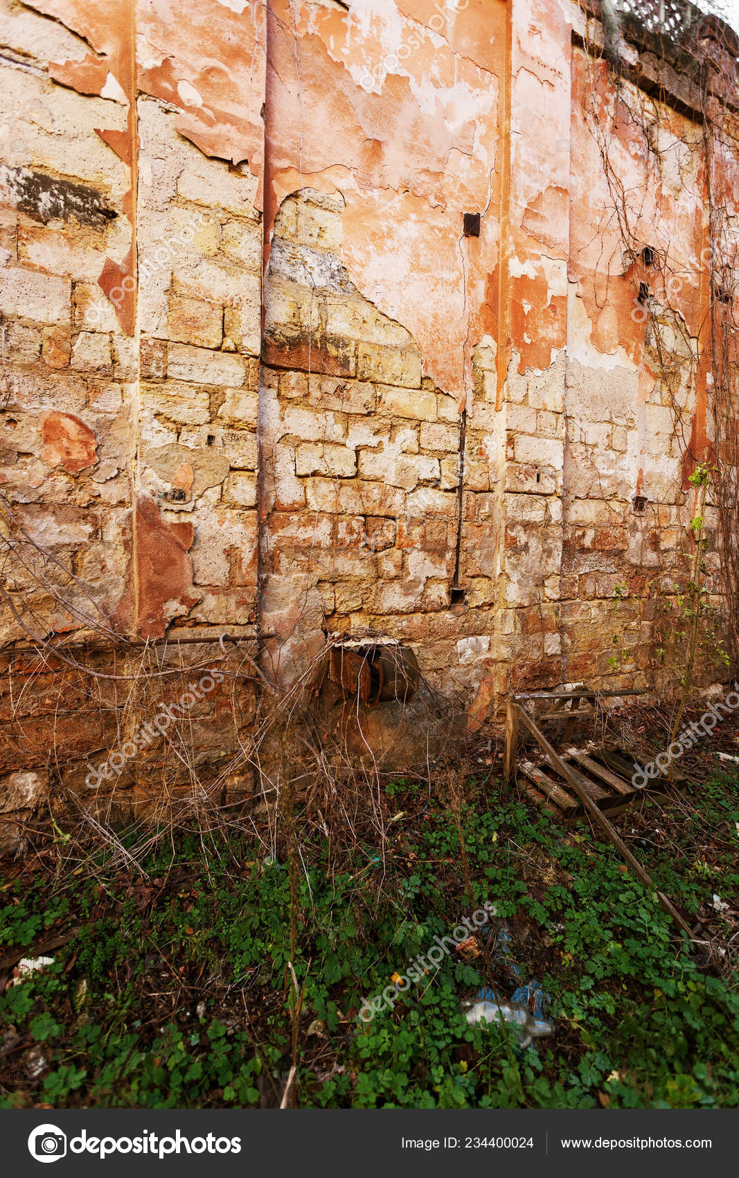 Old Art Texture Plaster Brick Wall Painted Bad Scratched Surface ⬇ ...