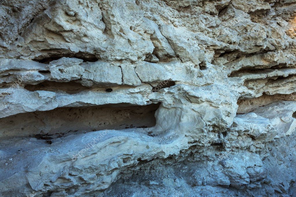 Fondo pintoresco de superficie colapsada de roca caliza. Formas ...