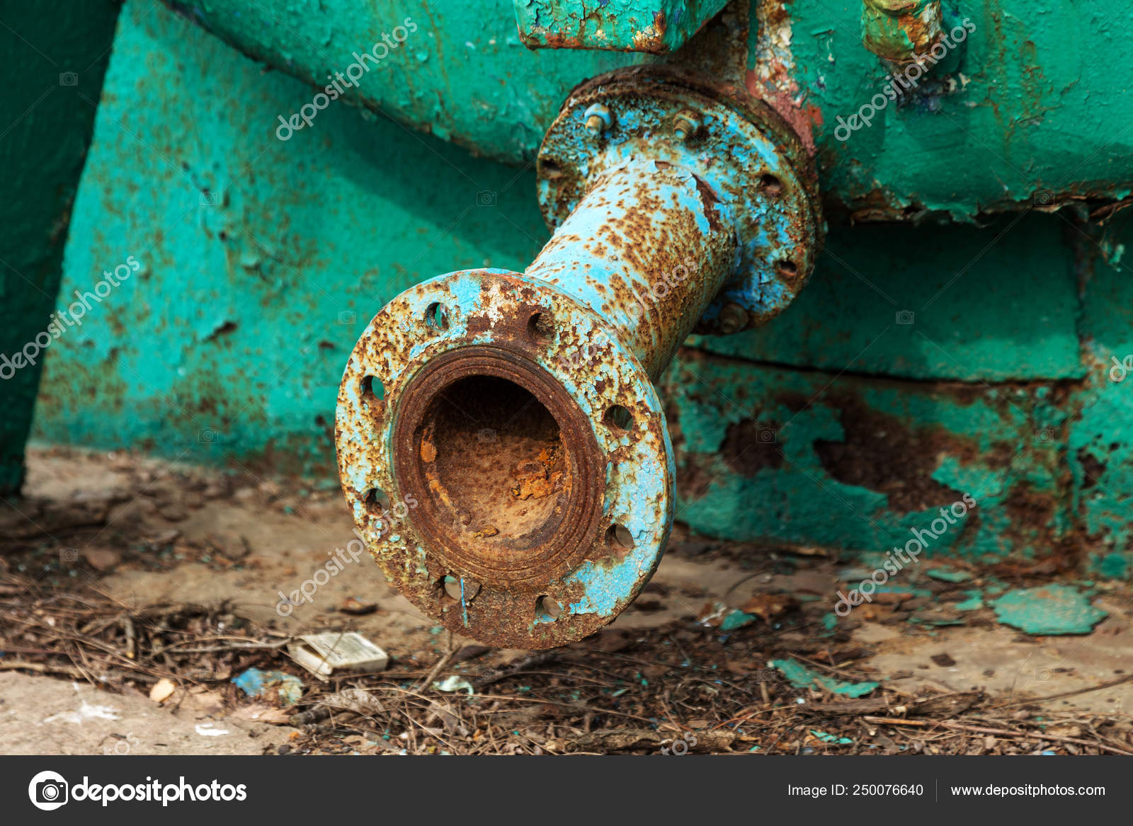 Old Big Old Rusty Automobile Water Tank Traces Rust Abandoned Stock ...
