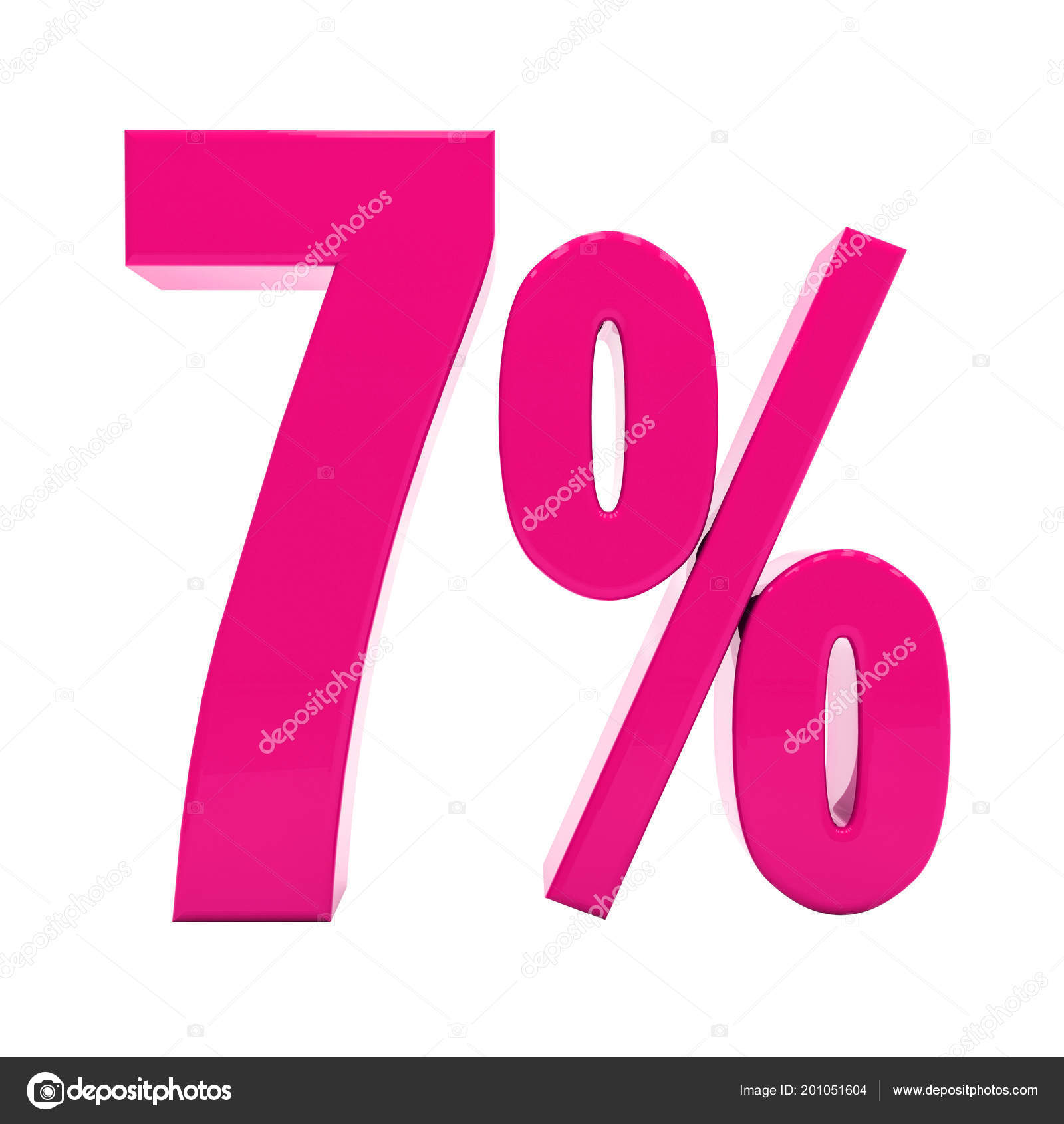7 Percent Pink Sign — Stock Photo © Supertrooper #201051604