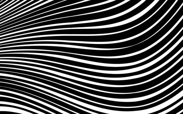 Abstract Warped Black and White Lines Background Stock Vector by ...