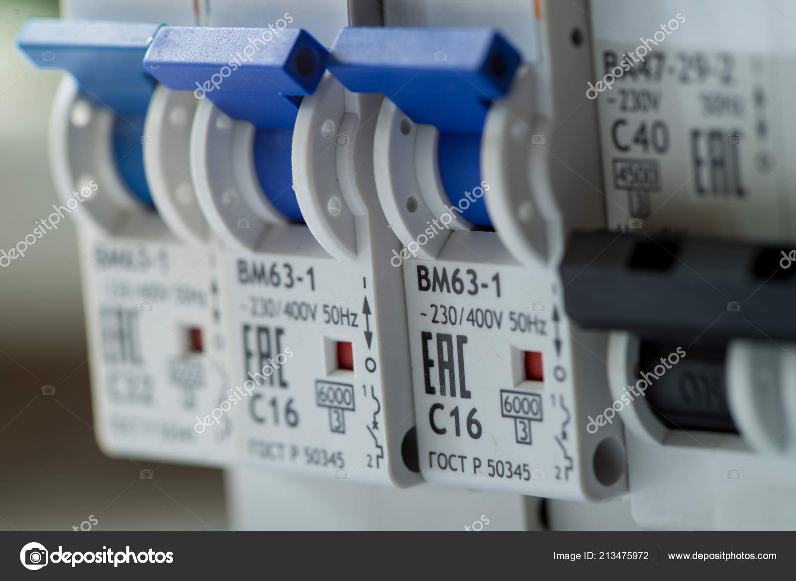 Selective Main Circuit Breaker Close Up Stock Photo by ©Supertrooper ...