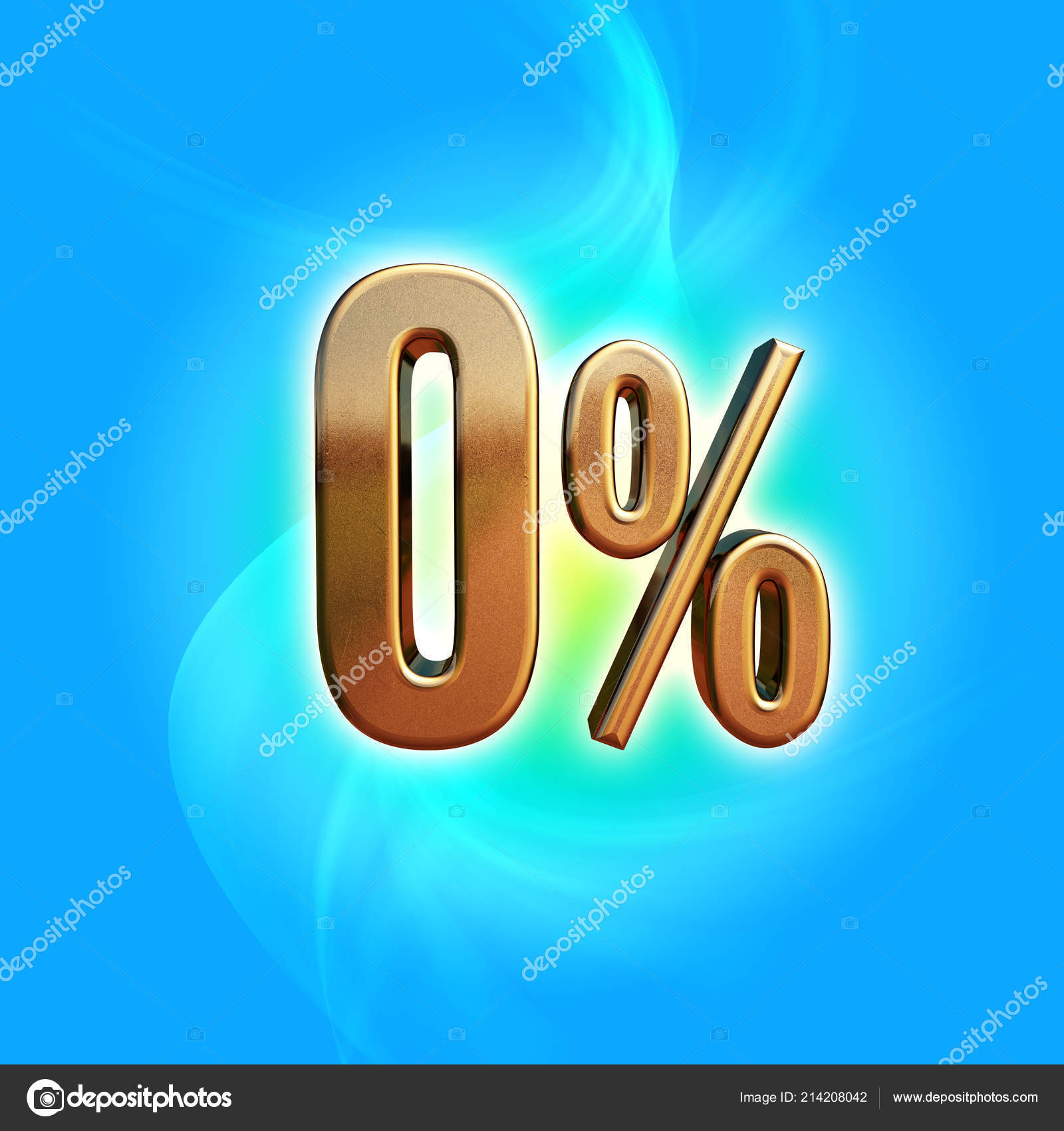 Gold 0 Percent Sign — Stock Photo © Supertrooper #214208042