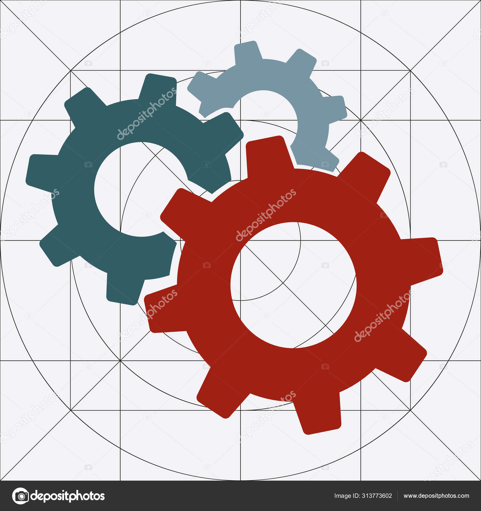 Gear Simple Vector Icon, Cog Wheel Pictogram, Settings Symbol, Engine ...