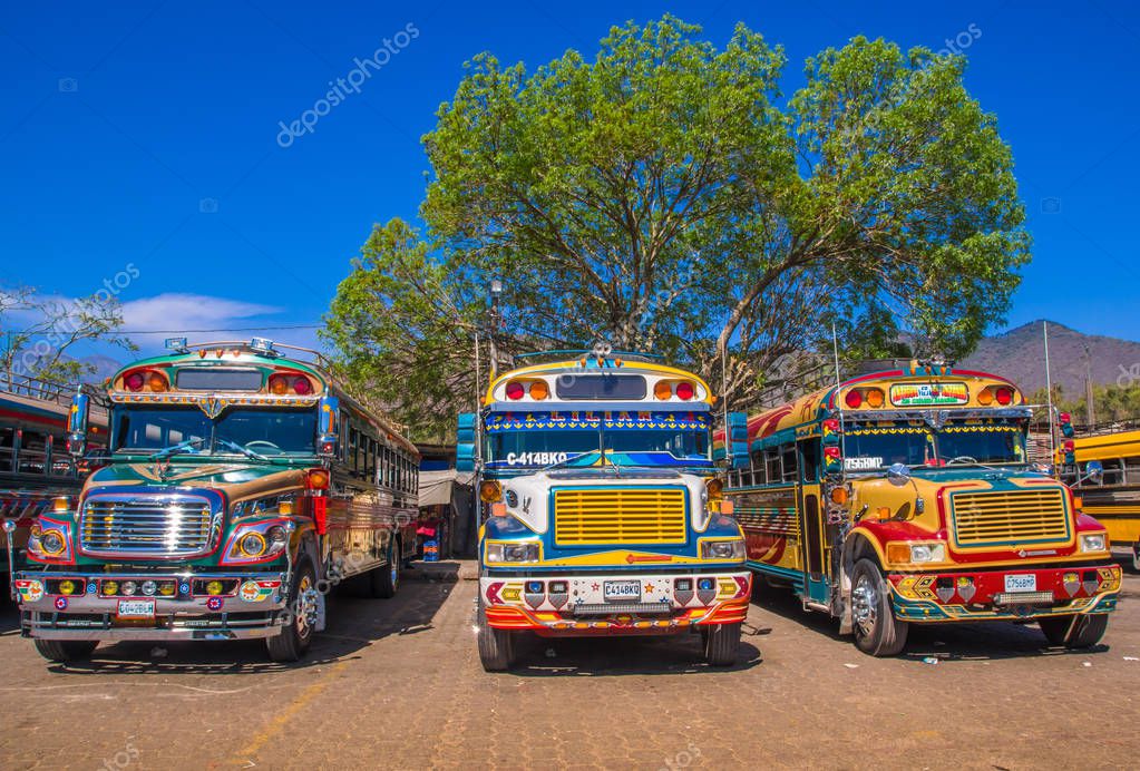 Ciudad de Guatemala, Guatemala, 25 de abril de 2018: Antigua estación ...
