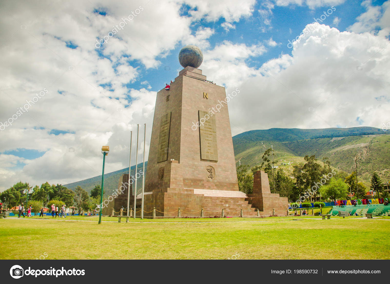QUITO, ECUADOR - NOVEMBER 12, 2017: Outdoor view of monument at the ...