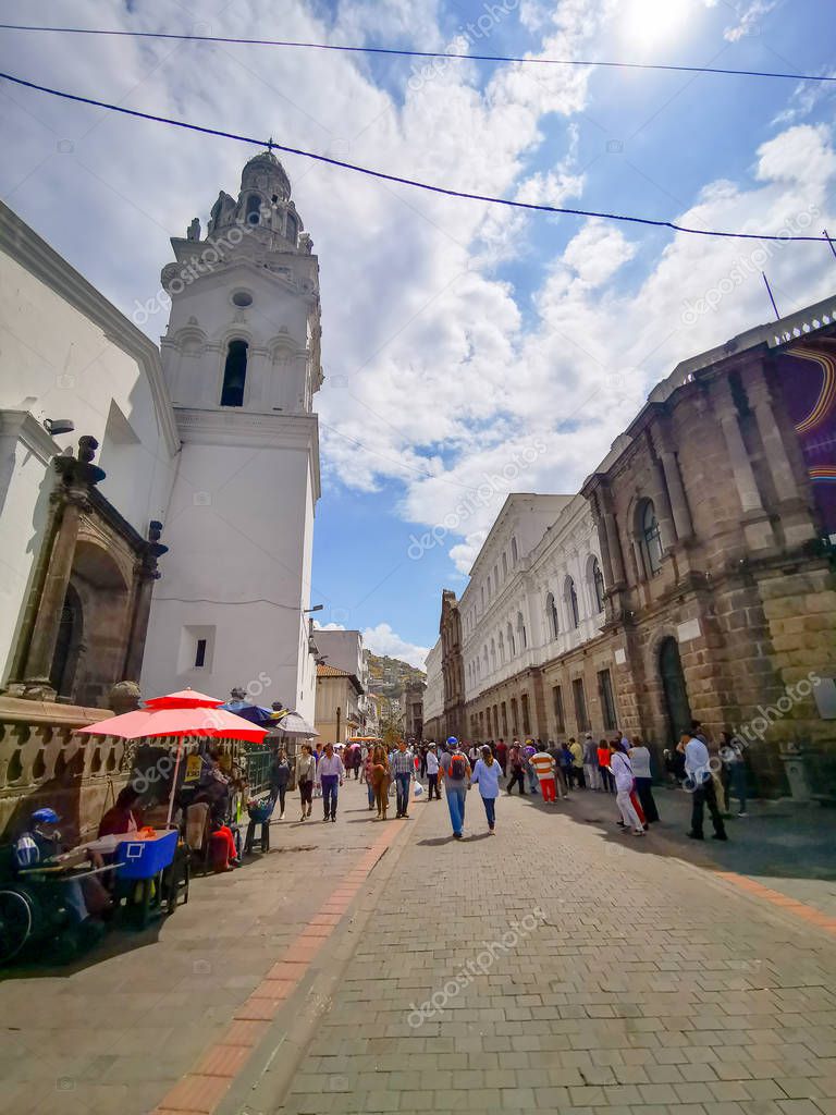 Quito, Ecuador, 29 de septiembre de 2019: Vista del centro hist rico de Quito, Ecuador ...