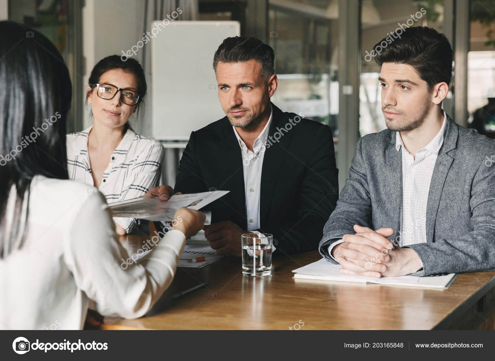 Business Career Placement Concept Three Executive Directors Head ...