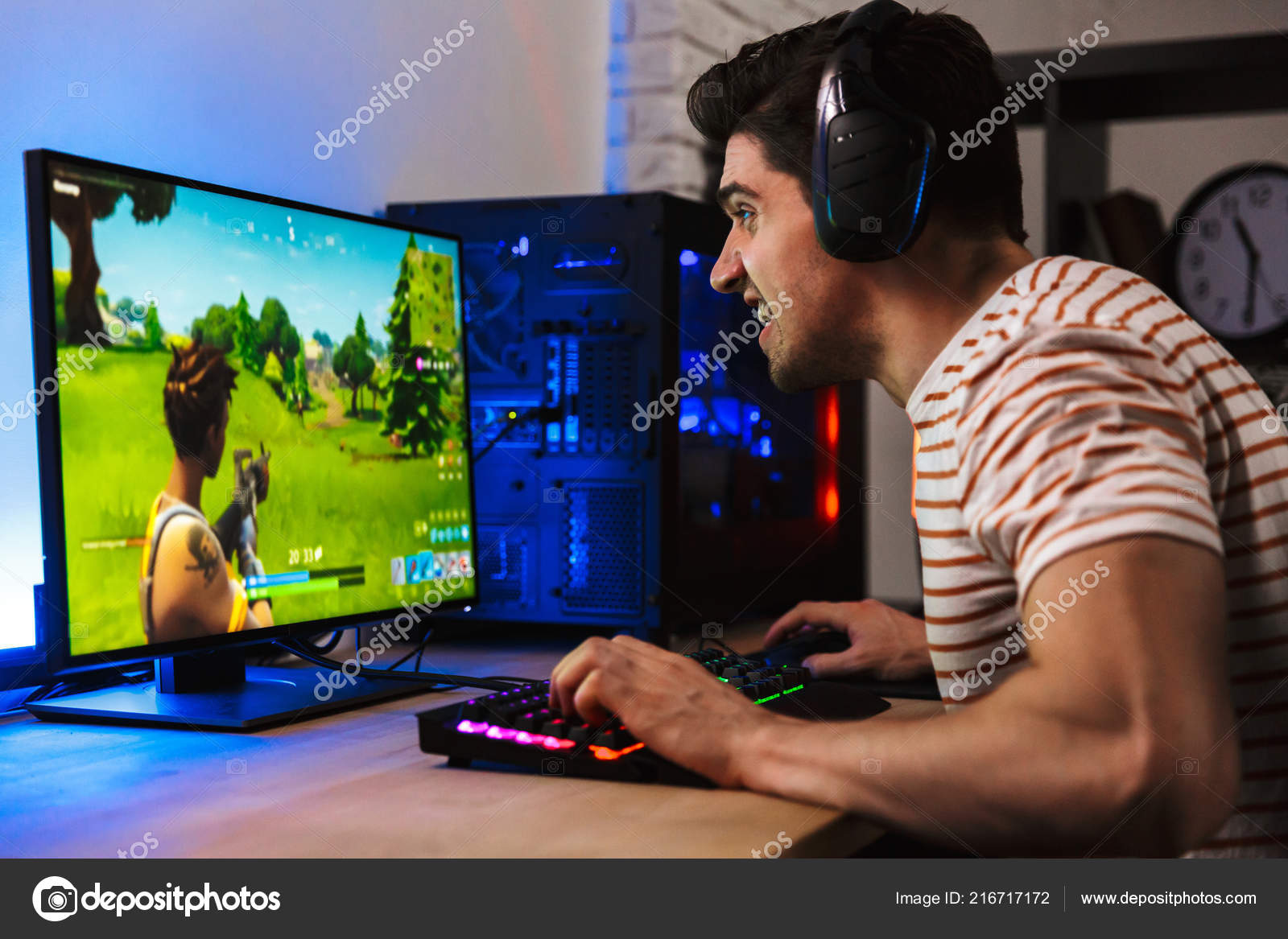 Person Playing Computer Games
