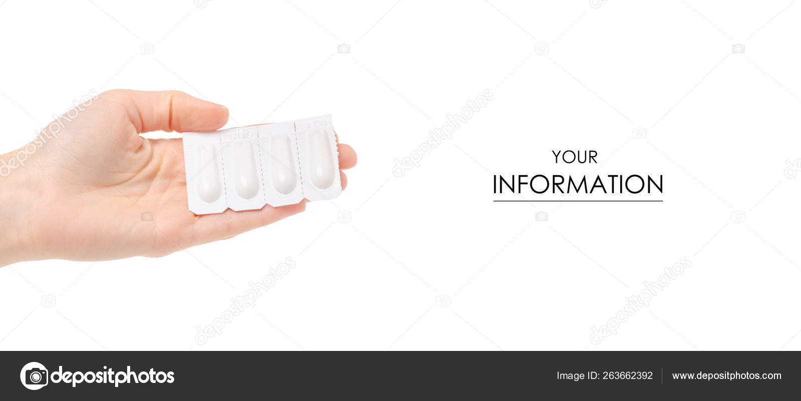 Suppositories in hand medicine pattern Stock Photo by ©Evgenyjs1 263662392