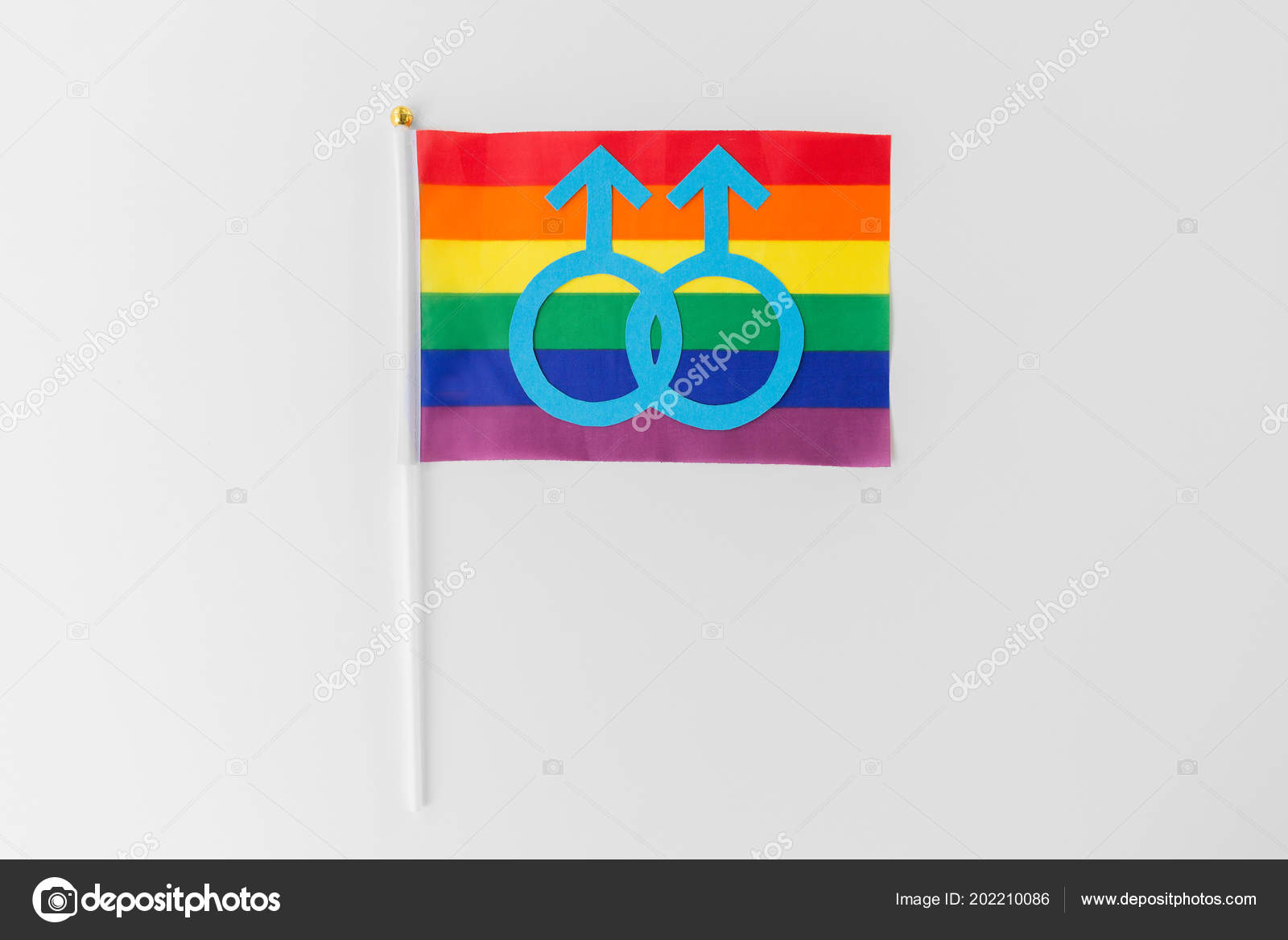Rainbow flag with mars symbol on white background Stock Photo by ©Syda ...