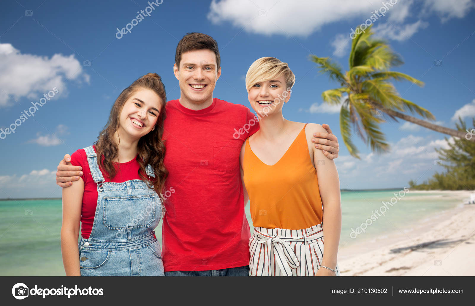 Happy friends hugging over white background Stock Photo by ©Syda ...