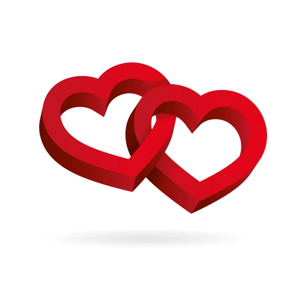 Intertwined hearts Vector Art Stock Images | Depositphotos