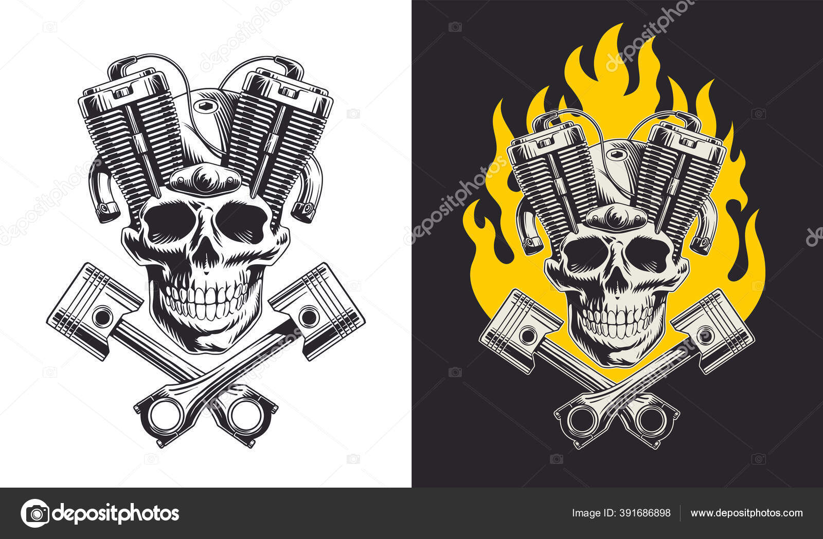 Motorcycle Engine Tattoos