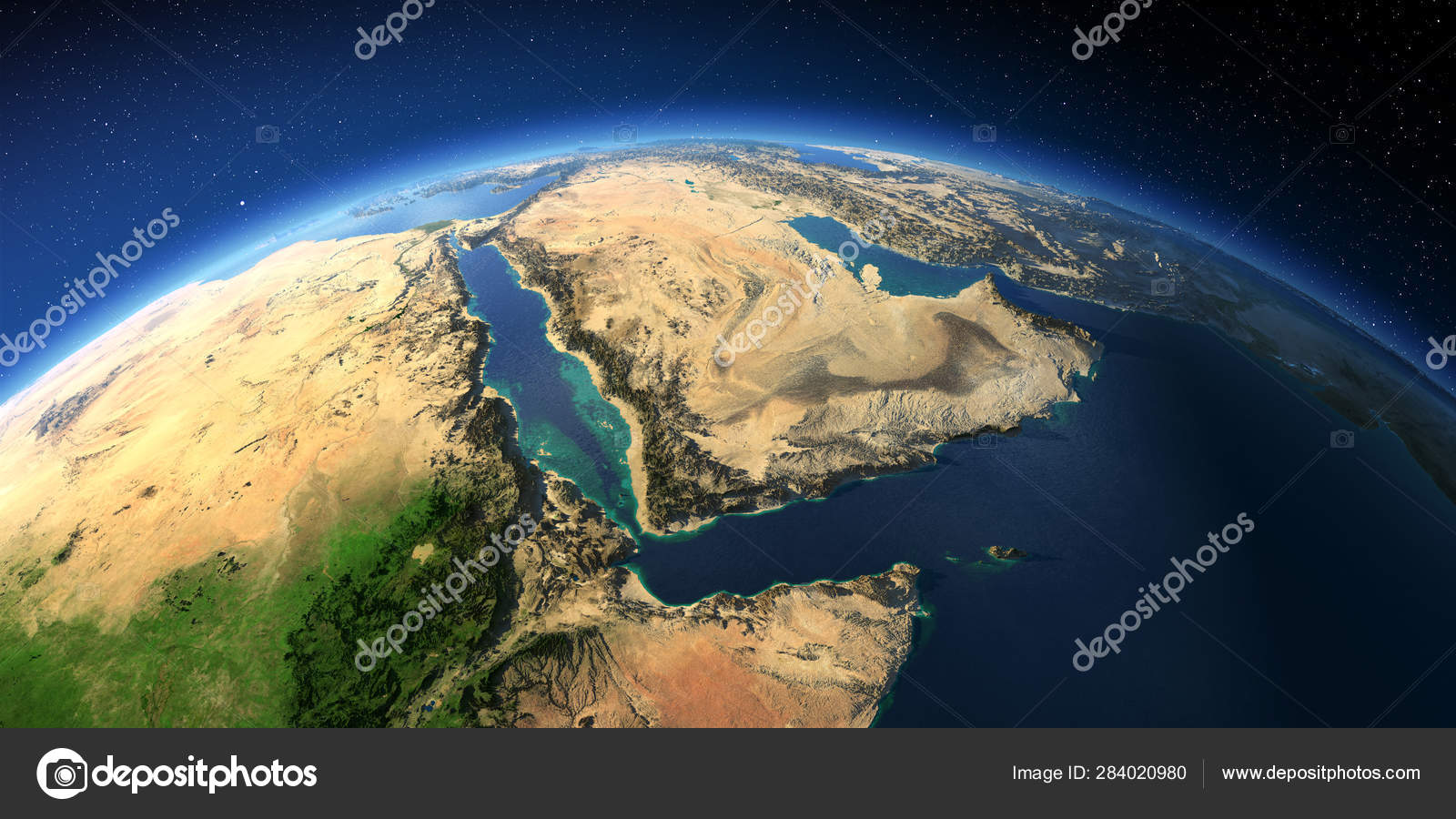 Highly detailed Earth. Saudi Arabia — Stock Photo © Antartis #284020980