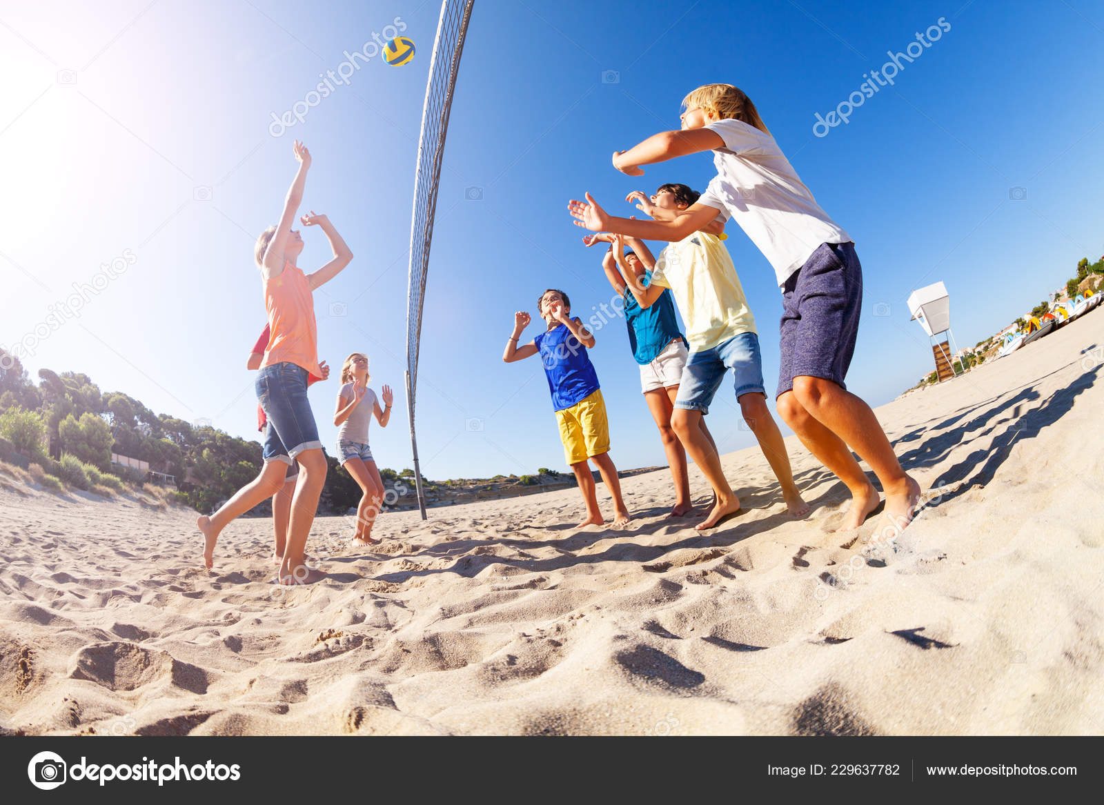 Family Beach Volleyball Fun