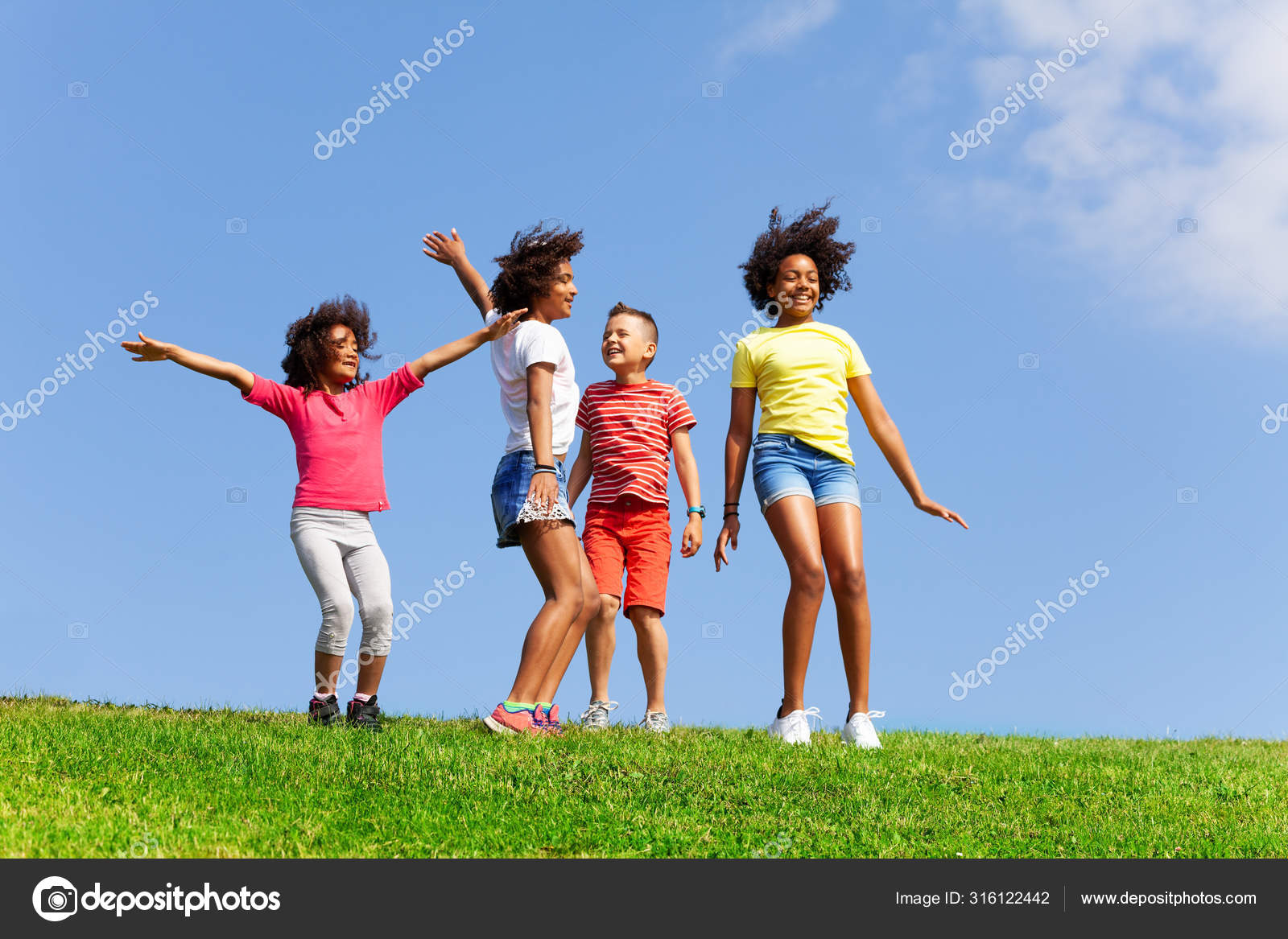Happy Kids Jumping