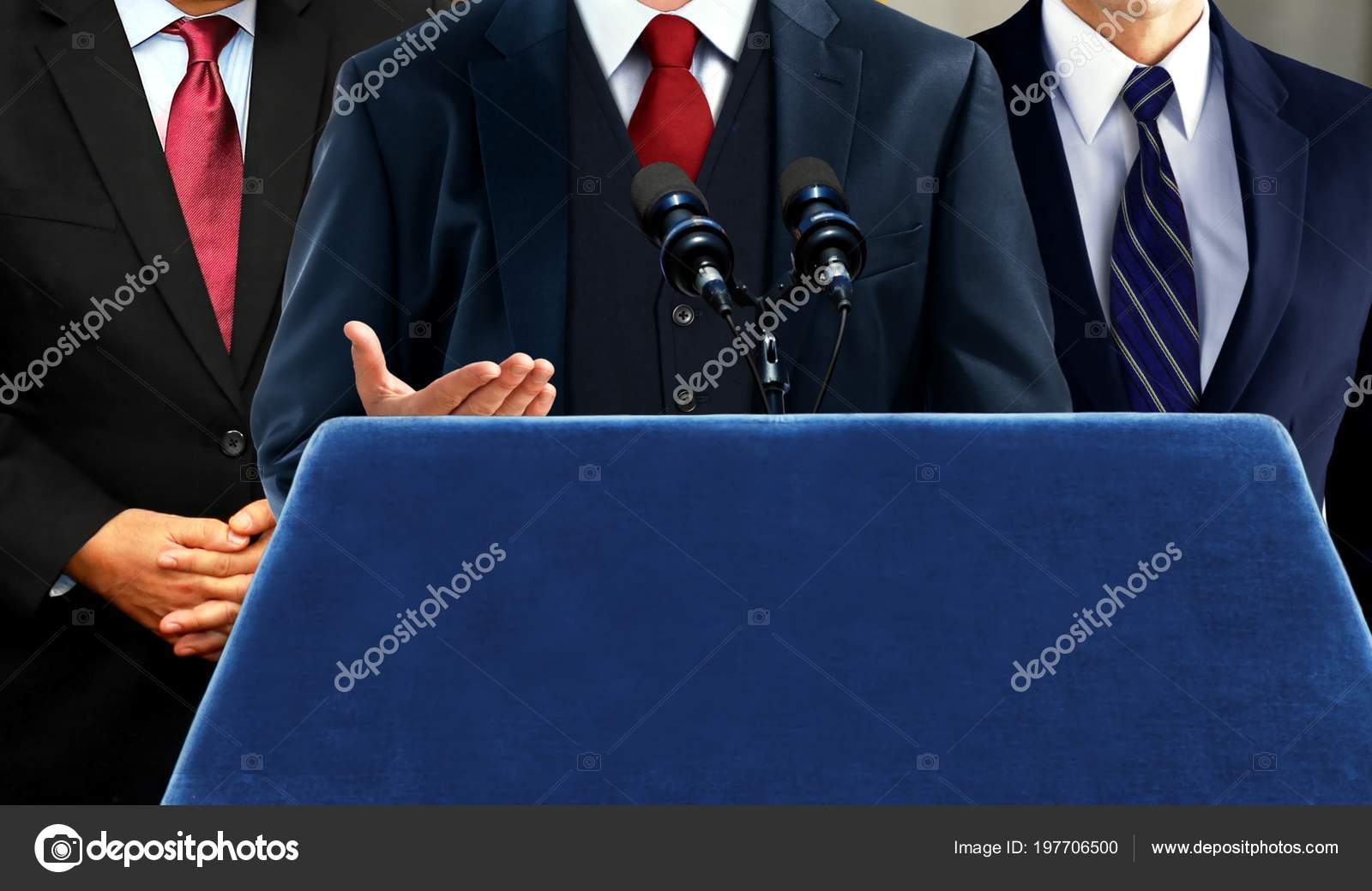 Spokesperson Talking Press Media Conference — Stock Photo © razihusin ...