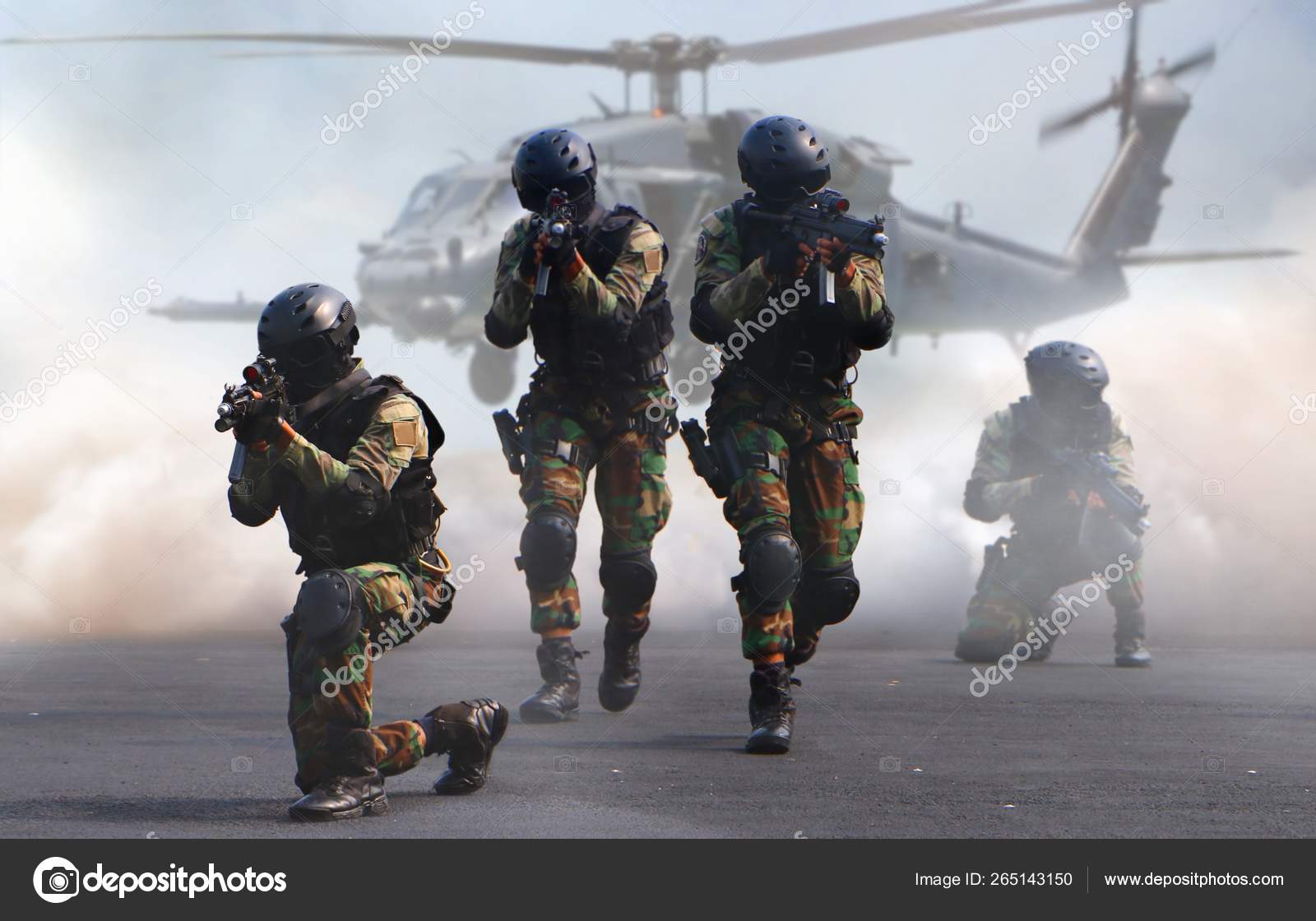 Special Force Assault Team Mission Helicopter Background – Stock ...