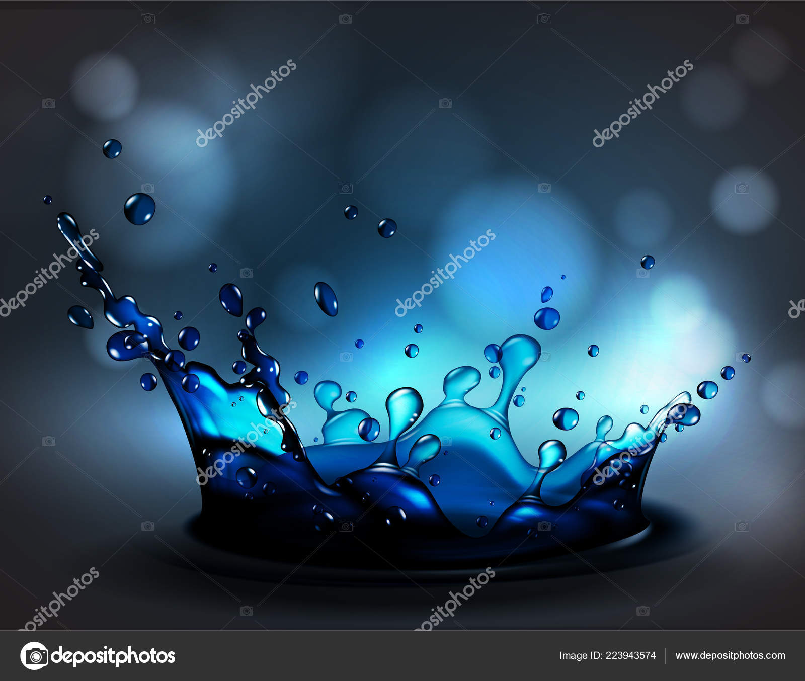 Water Splash Effect Illustrator